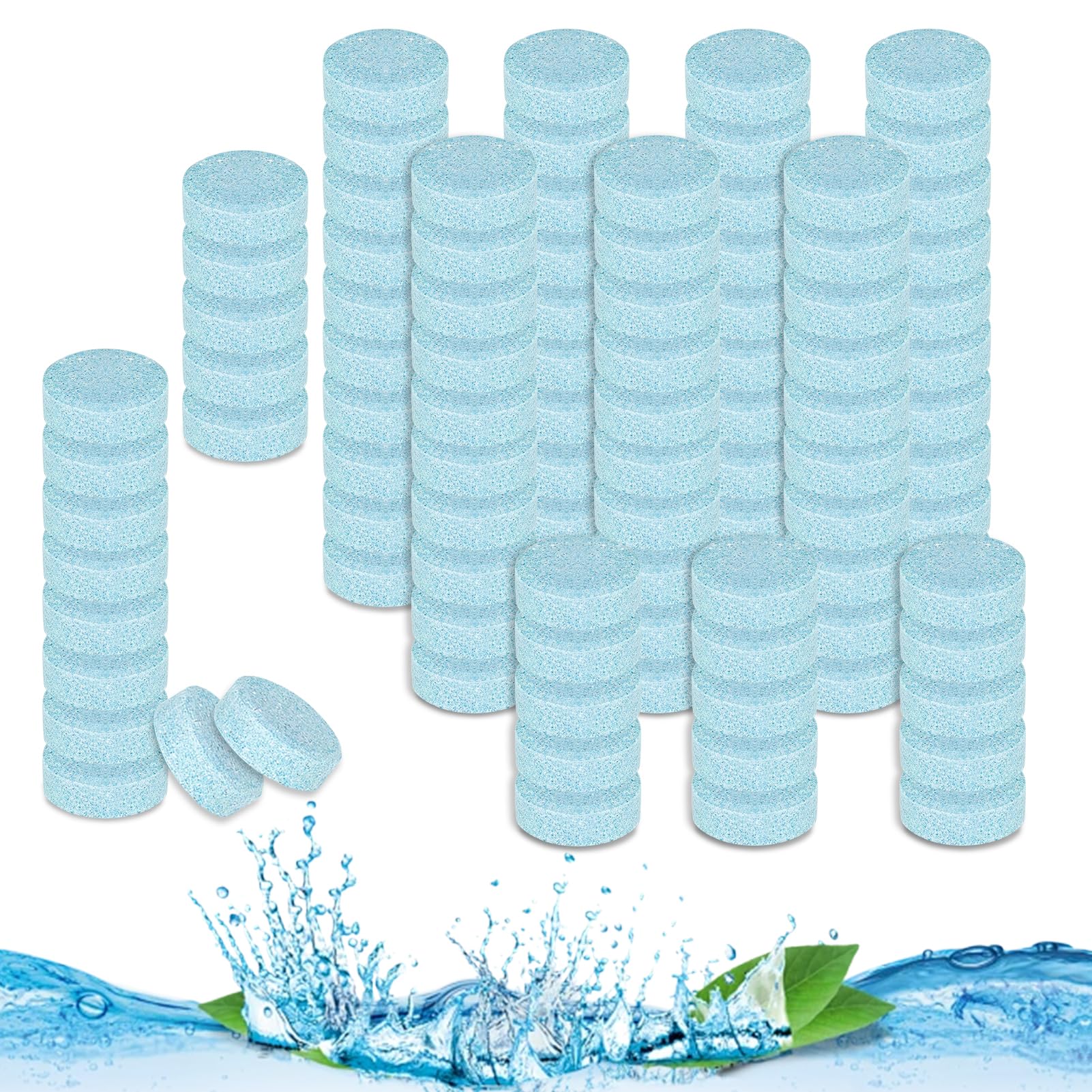 100 Pieces Car Screenwash Tablets, Concentrated Solid Windscreen Washer ...