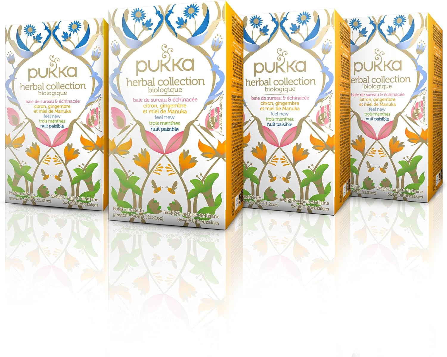 Pukka Herbal Collection Organic Herbal Teas - 20 Count (Pack of 4 ...