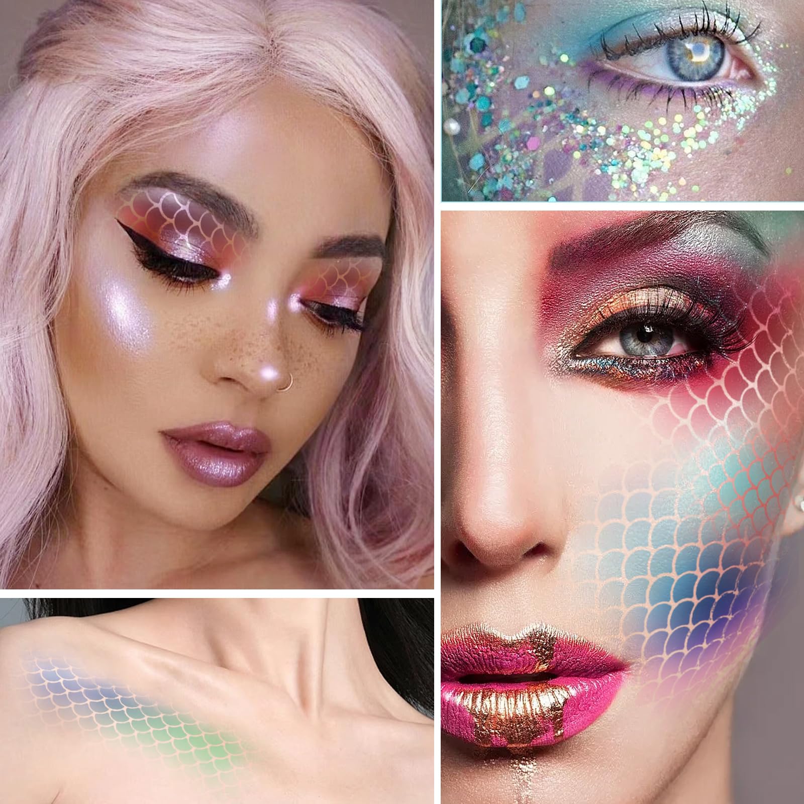 Snapklik.com : 5-Piece Fish Scale Stencil Set - Mermaid, Reusable ...