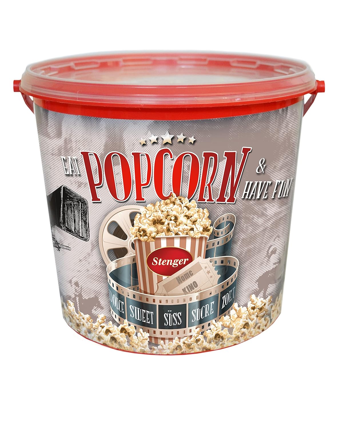 Stenger Fun Popcorn Eimer süß, 250 g : Amazon.de: Lebensmittel & Getränke