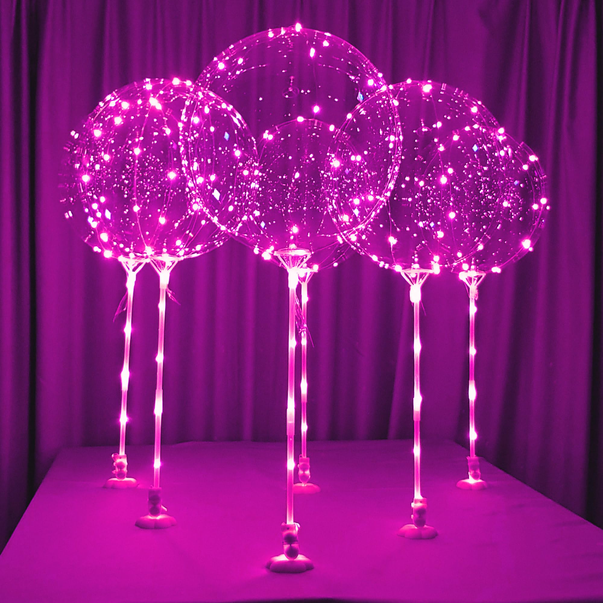 Amazon.com: Lightsfever Led balloons with sticks and stands and ...