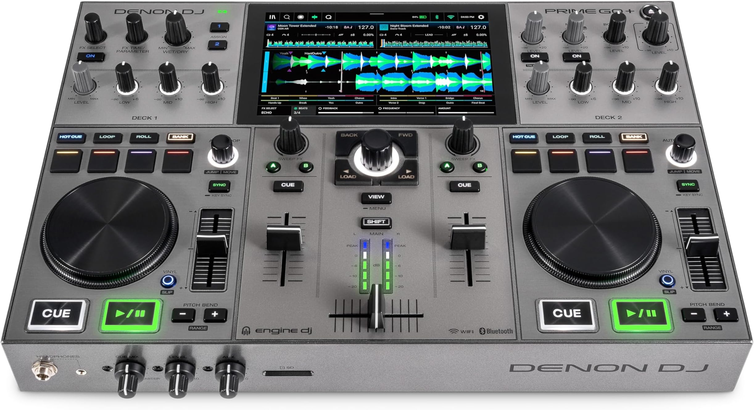 Amazon.com: Denon DJ PRIME GO+ Portable DJ Controller and Mixer with ...