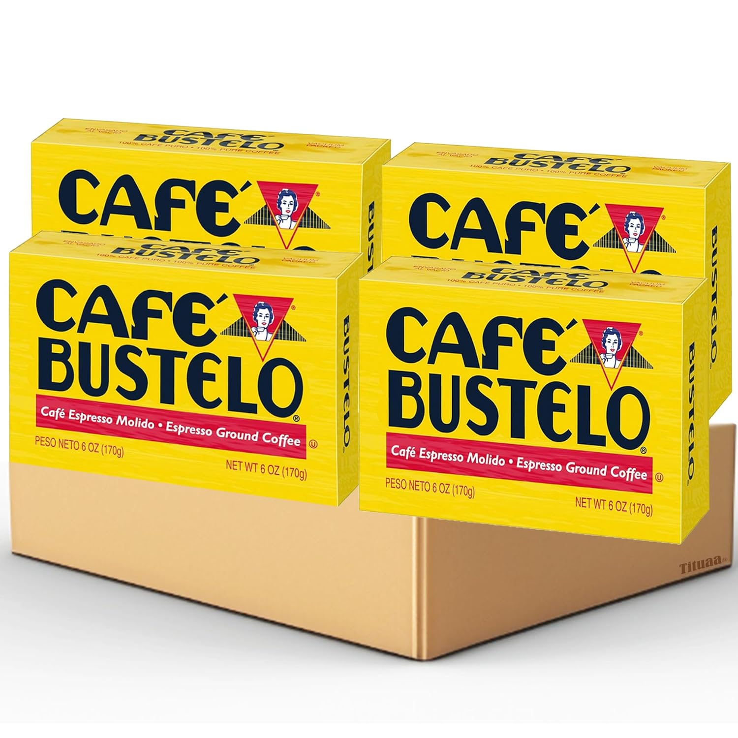 Café Bustelo Espresso Ladrillo de café molido tostado oscuro ...