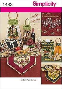 Amazon.com: Simplicity 1483 Kitchen Accessories Sewing Patterns, One ...