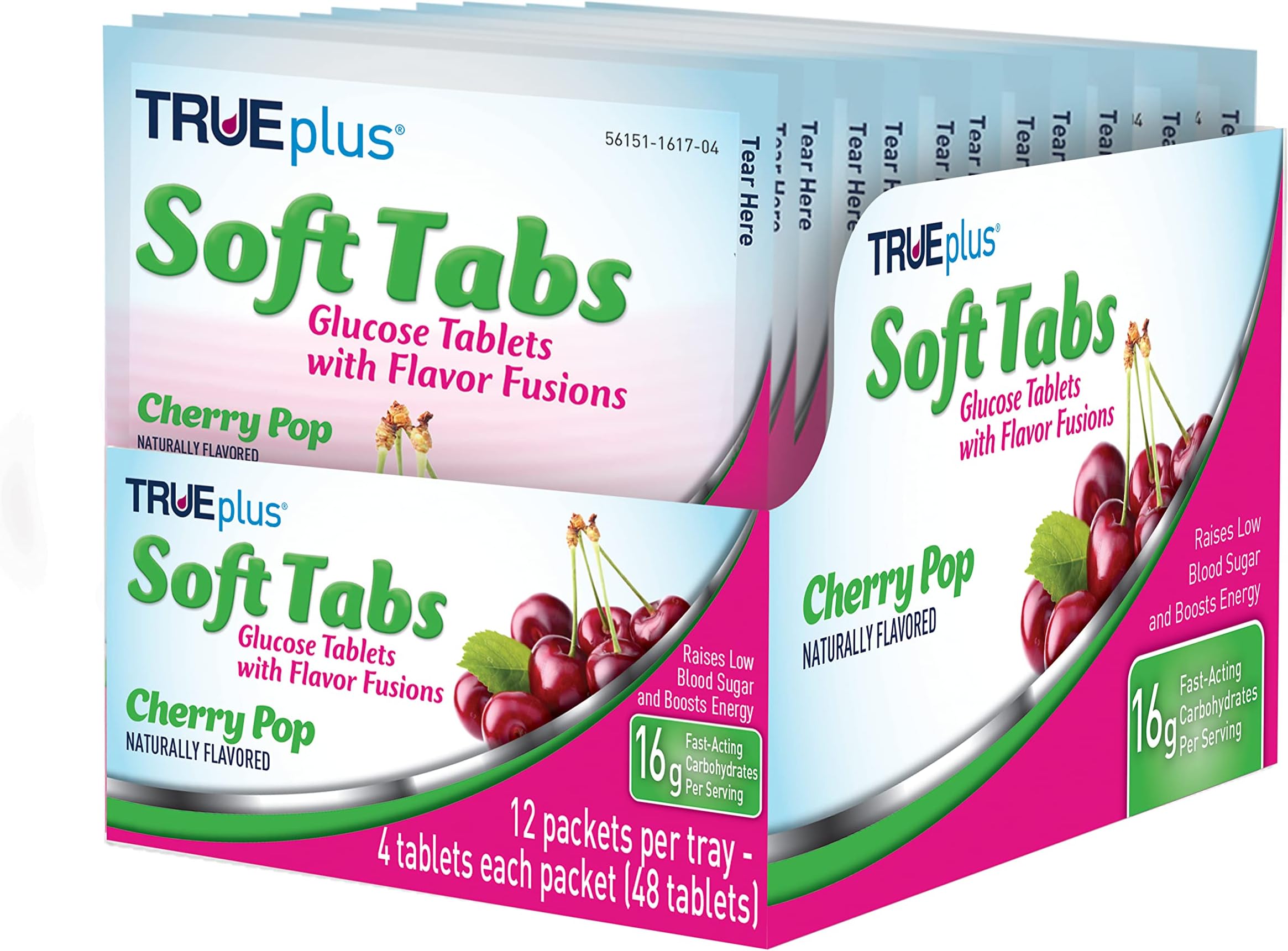 Amazon.com: TRUEplus® Soft Tabs Glucose Tablets – 12 Packs – 48 tabs ...