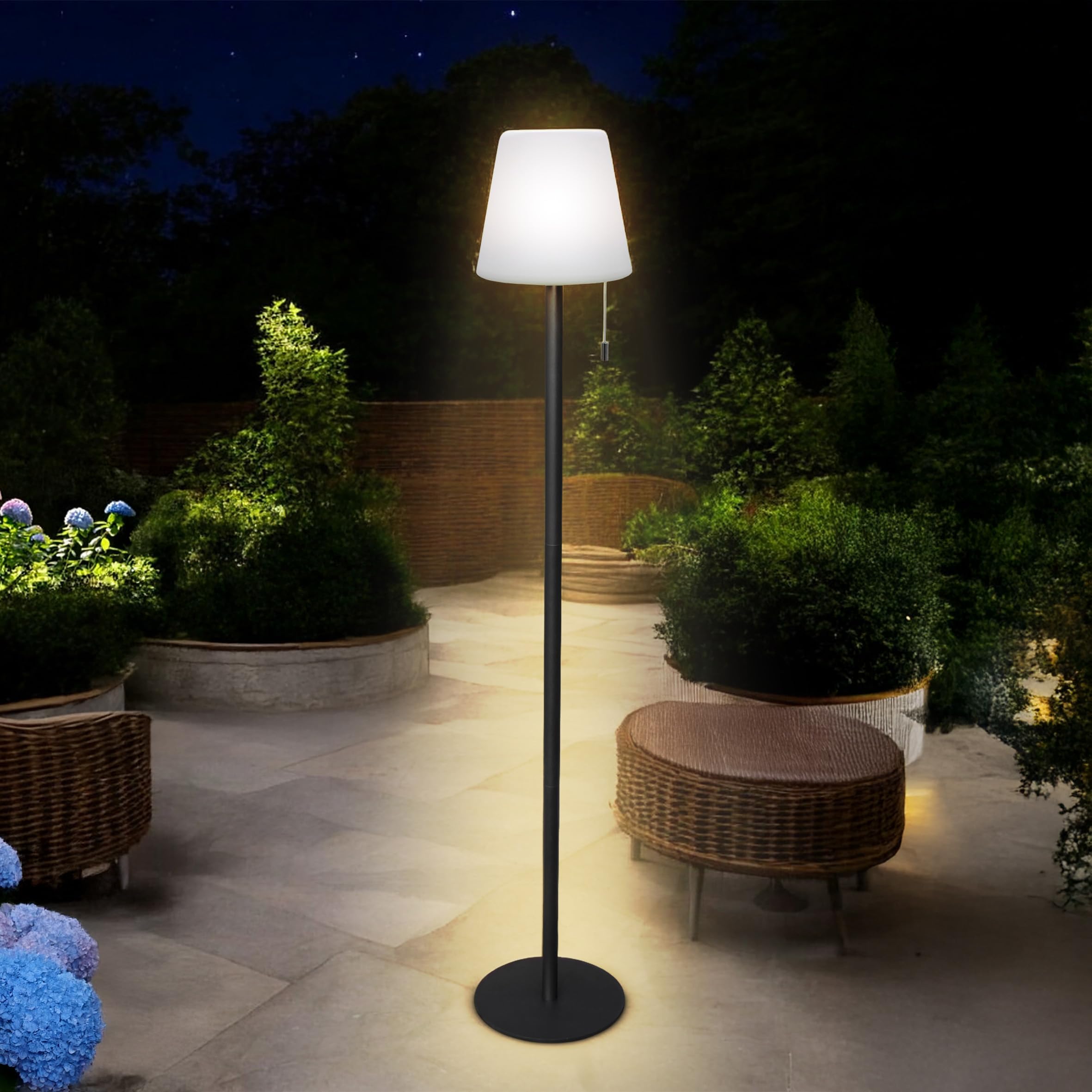 LED Akku Stehlampe warm weiß und mit Farbwechsel - 106 x 16 cm - Garten ...