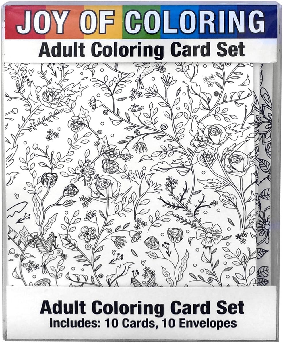 Amazon.com: Zorbitz 2663 Joy Adult Coloring Card Set, 4" x 5.5" : Toys ...