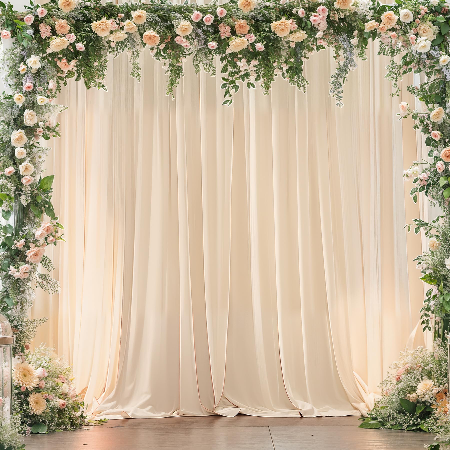 Wedding Drapes Champagne Backdrop Curtain For Parties Baby Shower ...