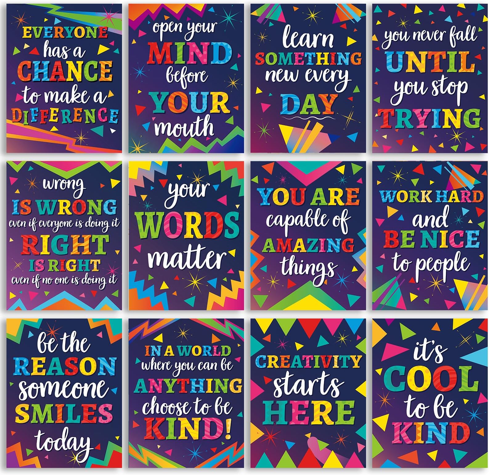 Amazon.com: Pajean 10 Pcs Growth Mindset Posters Home Sweet Classroom ...
