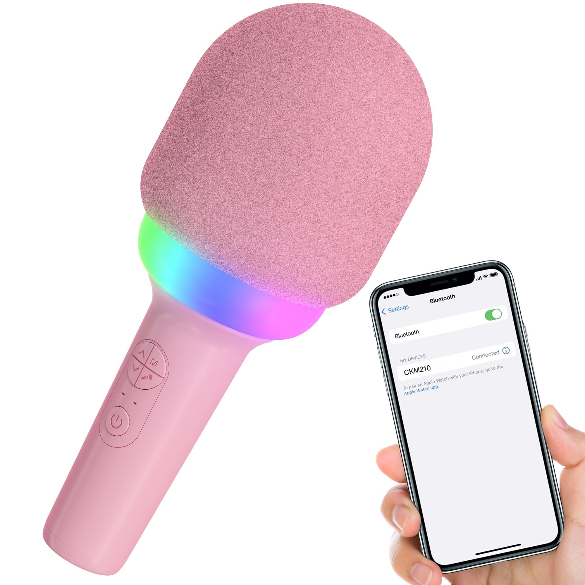 Snapklik.com : Coby LED Karaoke Microphone, Wireless Mic