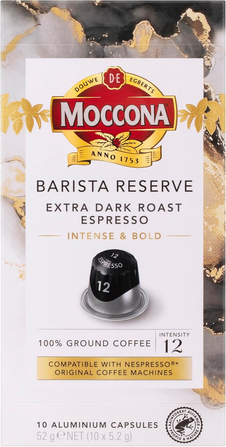 Moccona Barista Reserve Extra Dark Roast Espresso – Intensity - 12 100 ...