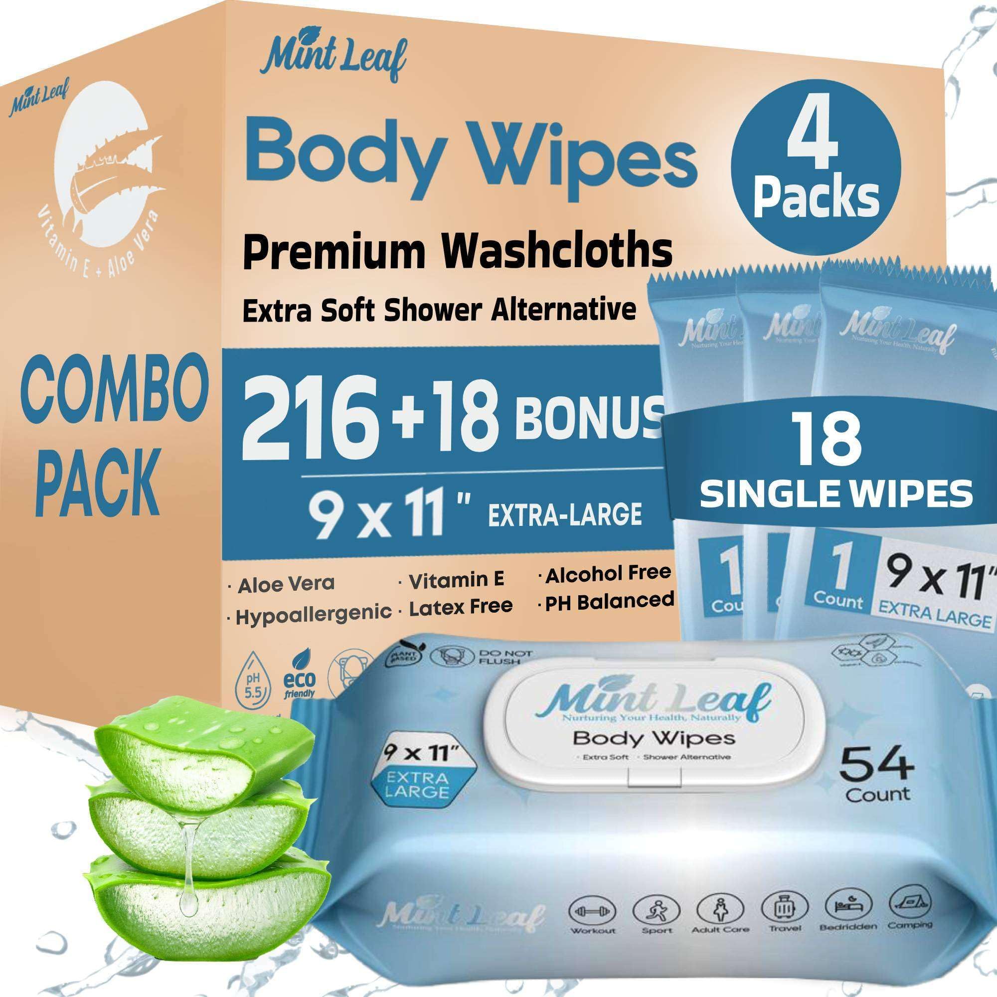 Amazon.com: Scrubzz Disposable No Rinse Bathing Wipes - All-in-1 Single ...
