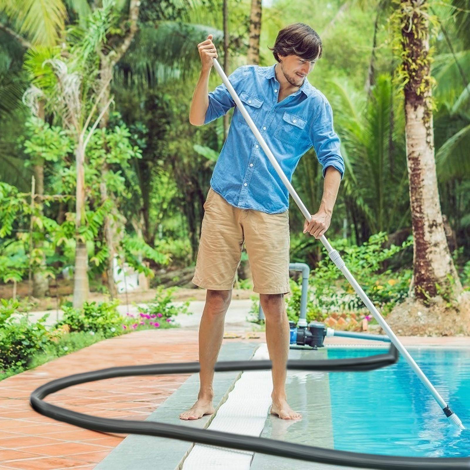 Snapklik.com : 2 Pack 2" X 50 Swimming Pool Backwash Hose- Weather ...