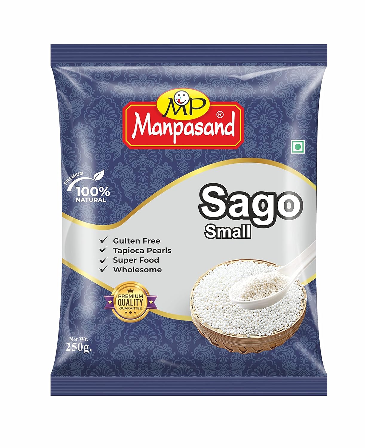 MANPASAND Sabudana (Premium Sago) Moti/Small, 250g | Pack of 3 ...