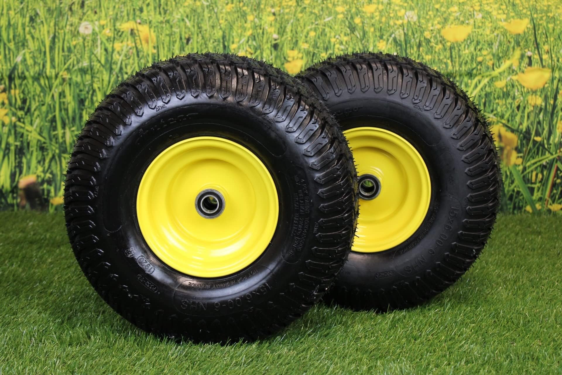 Amazon.com : Hoosier Wheel 16x6.50-8 Lawn Mower Wheels - Set of 2 ...