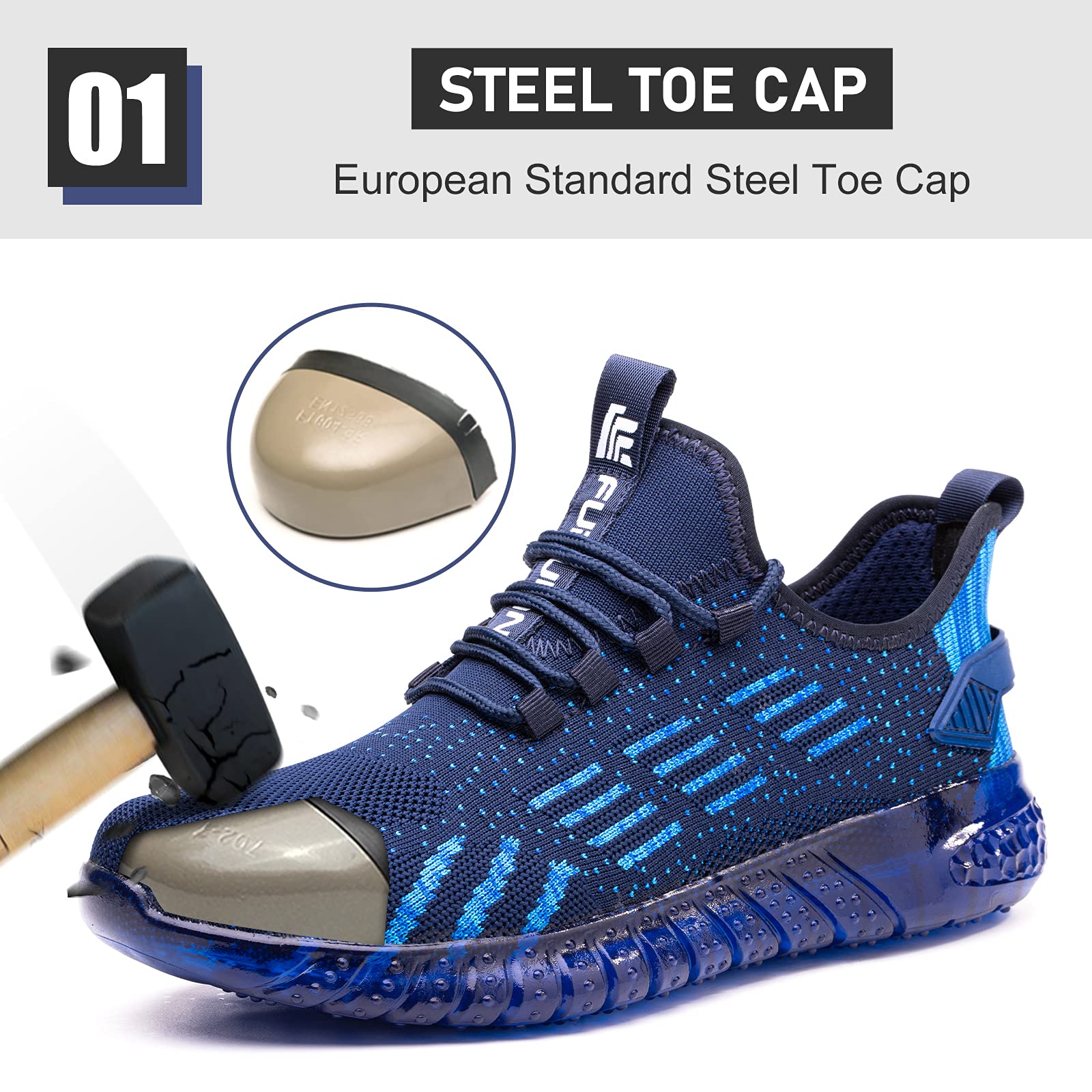 Snapklik.com : Steel Toe Shoes For Men Women Lightweight Cushion ...