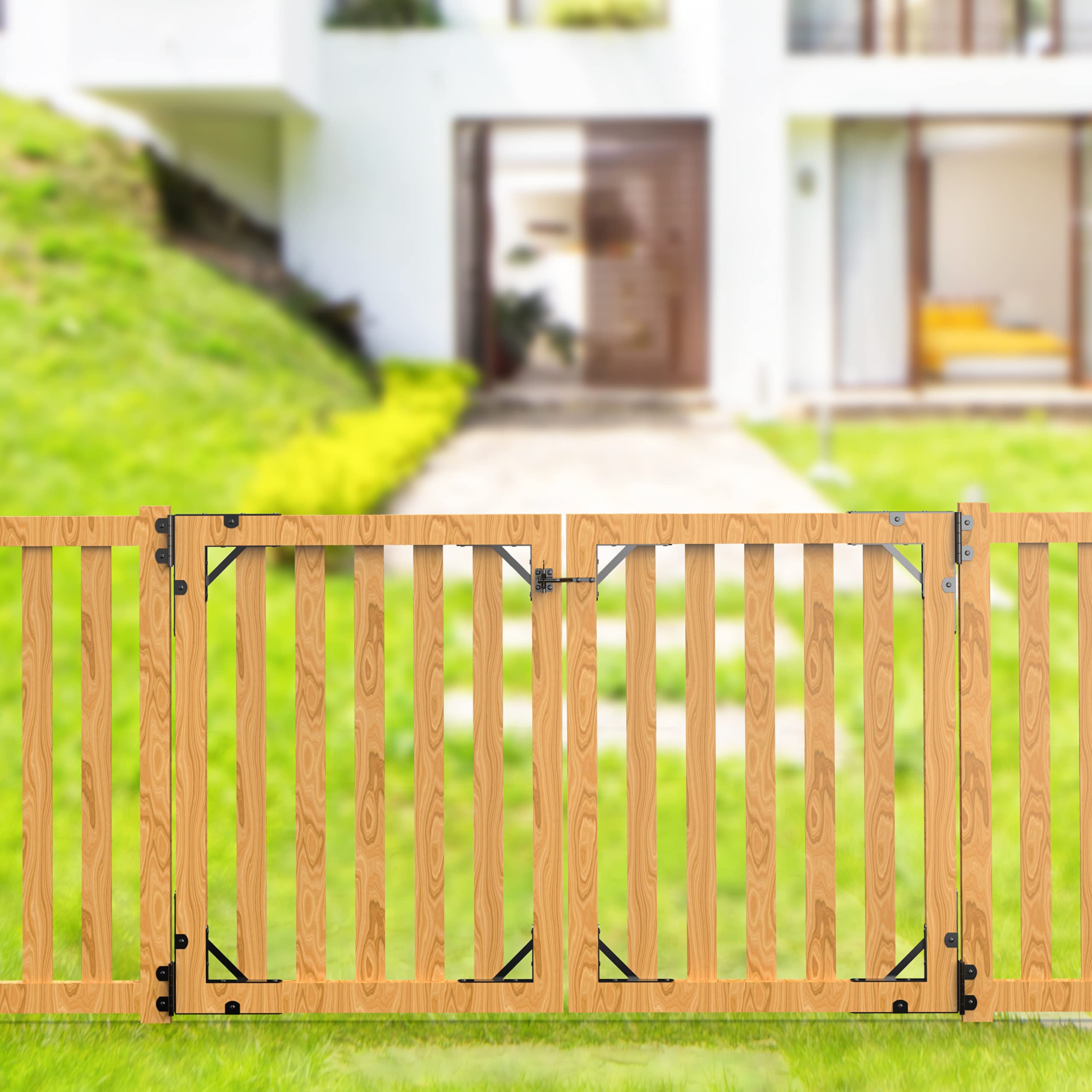 Delifox Anti Sag Gate Kit Heavy Duty Fence Gate Frame Kit Gate Corner ...
