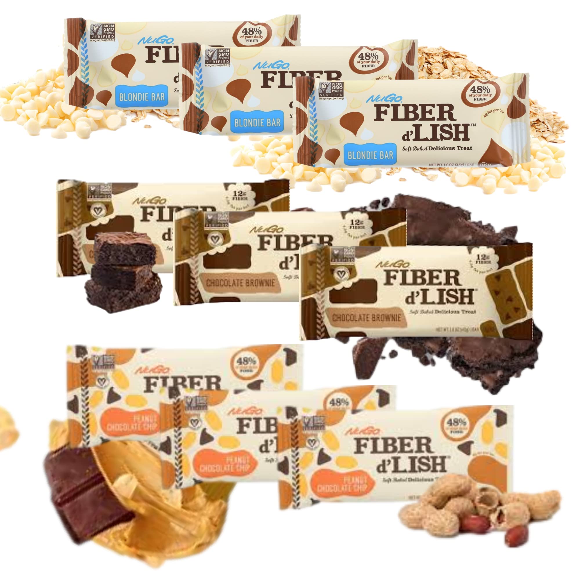 Buy SOFT-BAKED, Y FIBER AND GRAIN NUGO FIBER D’LISH BARS. NuGo Fiber D ...