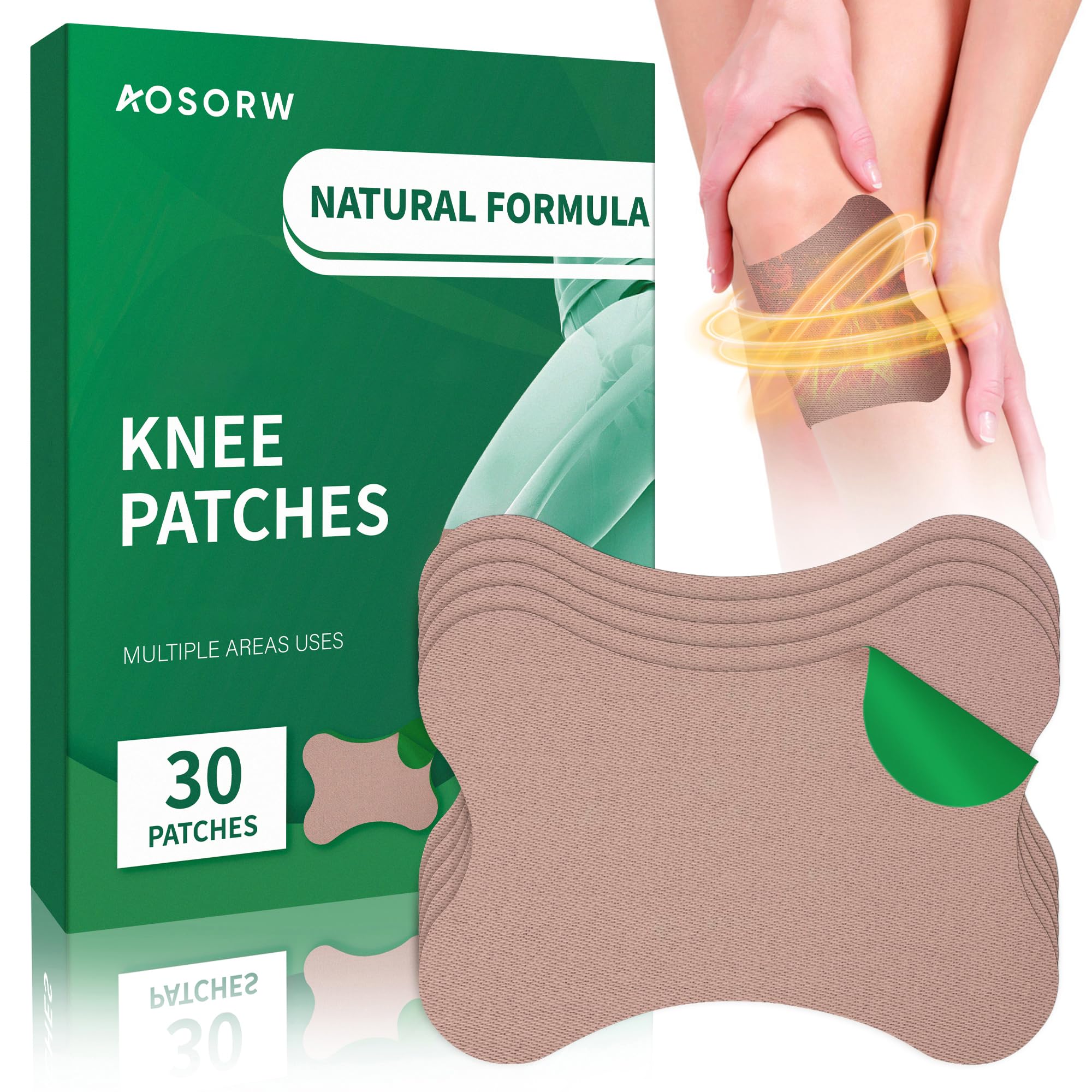 Amazon.com: AOSORW Knee Joint Relief Patches: 30 Count Natural Herbal ...