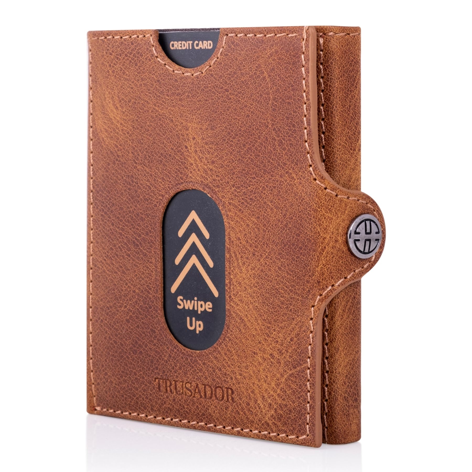 Amazon.com: TRUSADOR Valencia Slim Small Leather Front Pocket Wallet ...