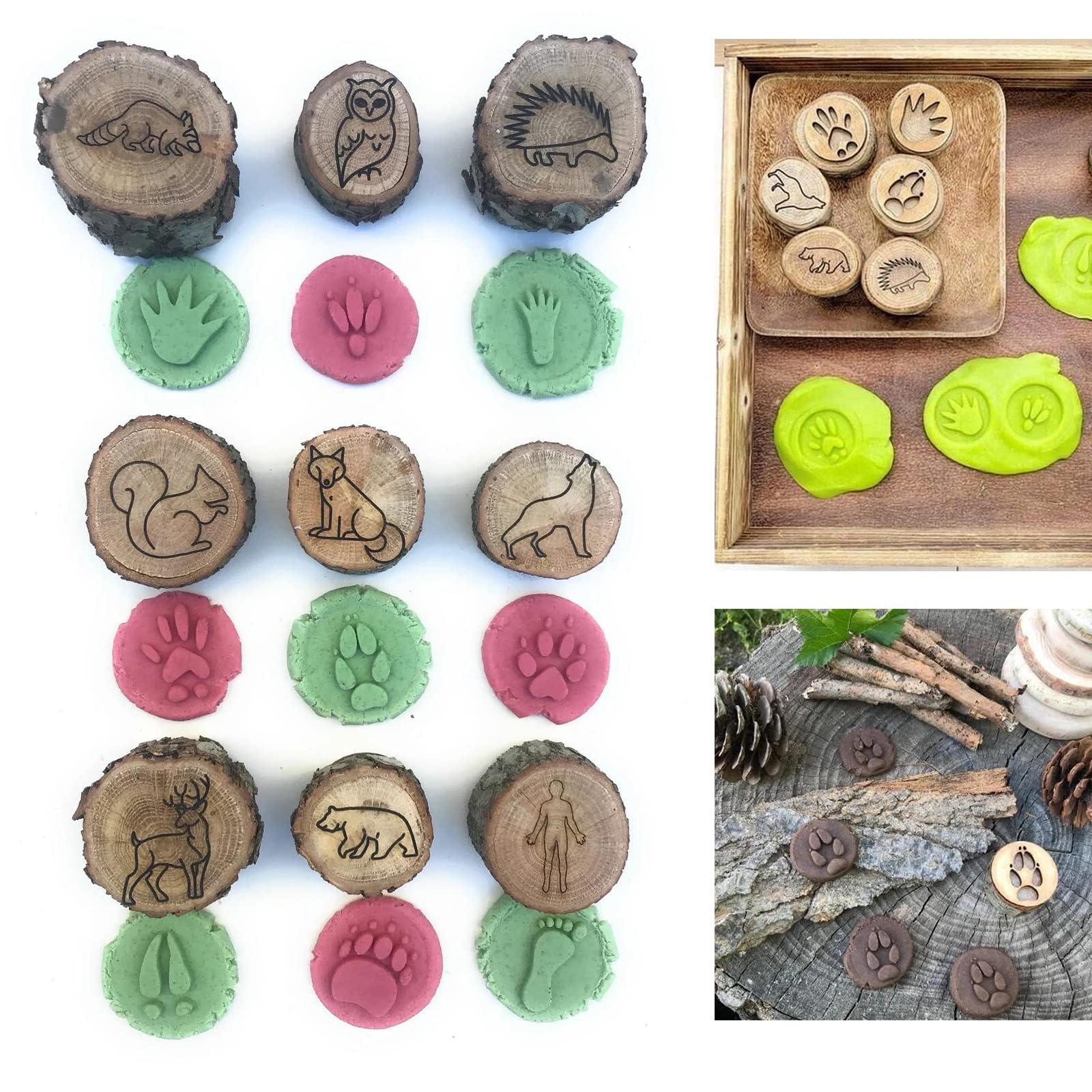 9 Pcs Forest Animal Footprint Stamps Creative Animal Footprint ...