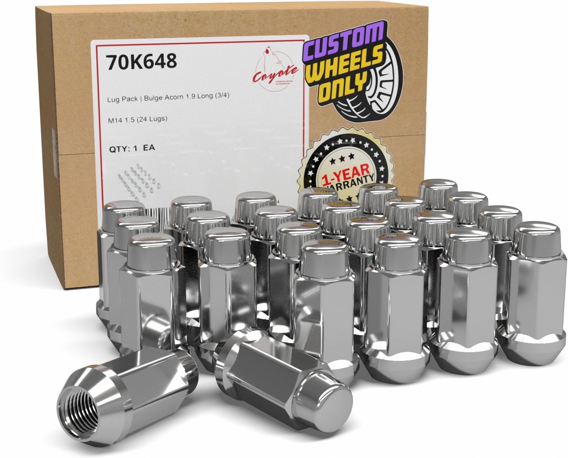 Amazon.com: White Knight M14x1.50 Thread Lug Nuts for Aftermarket or ...