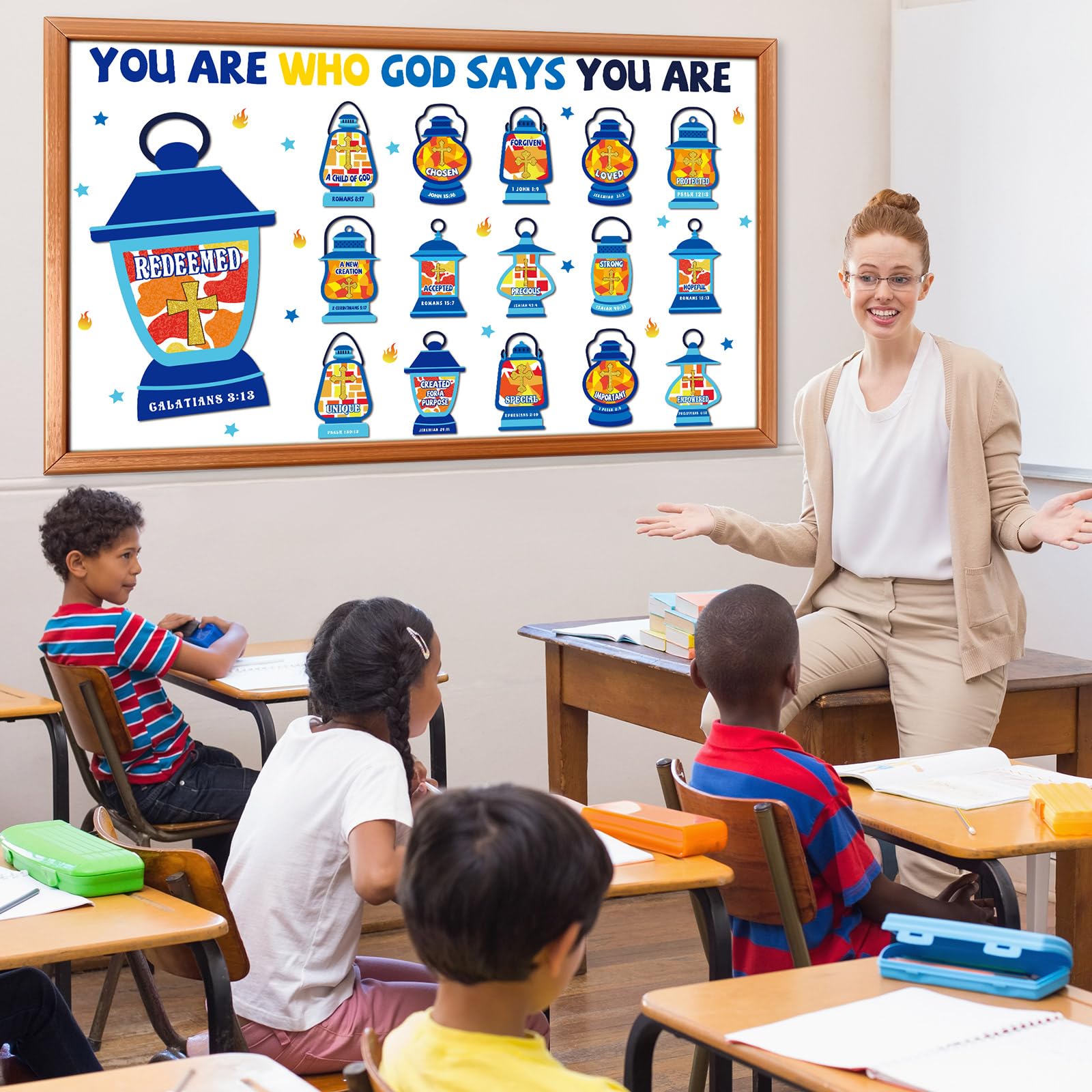 Snapklik.com : Christian Bulletin Board Set Inspirational Classroom ...