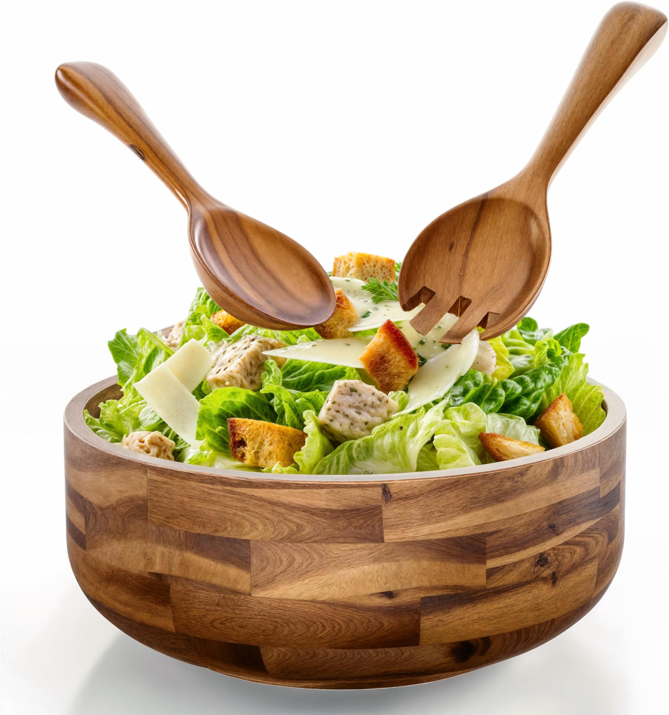 Amazon.com: Large Glass Salad Bowls, Salad Bowl Set for Party with ...