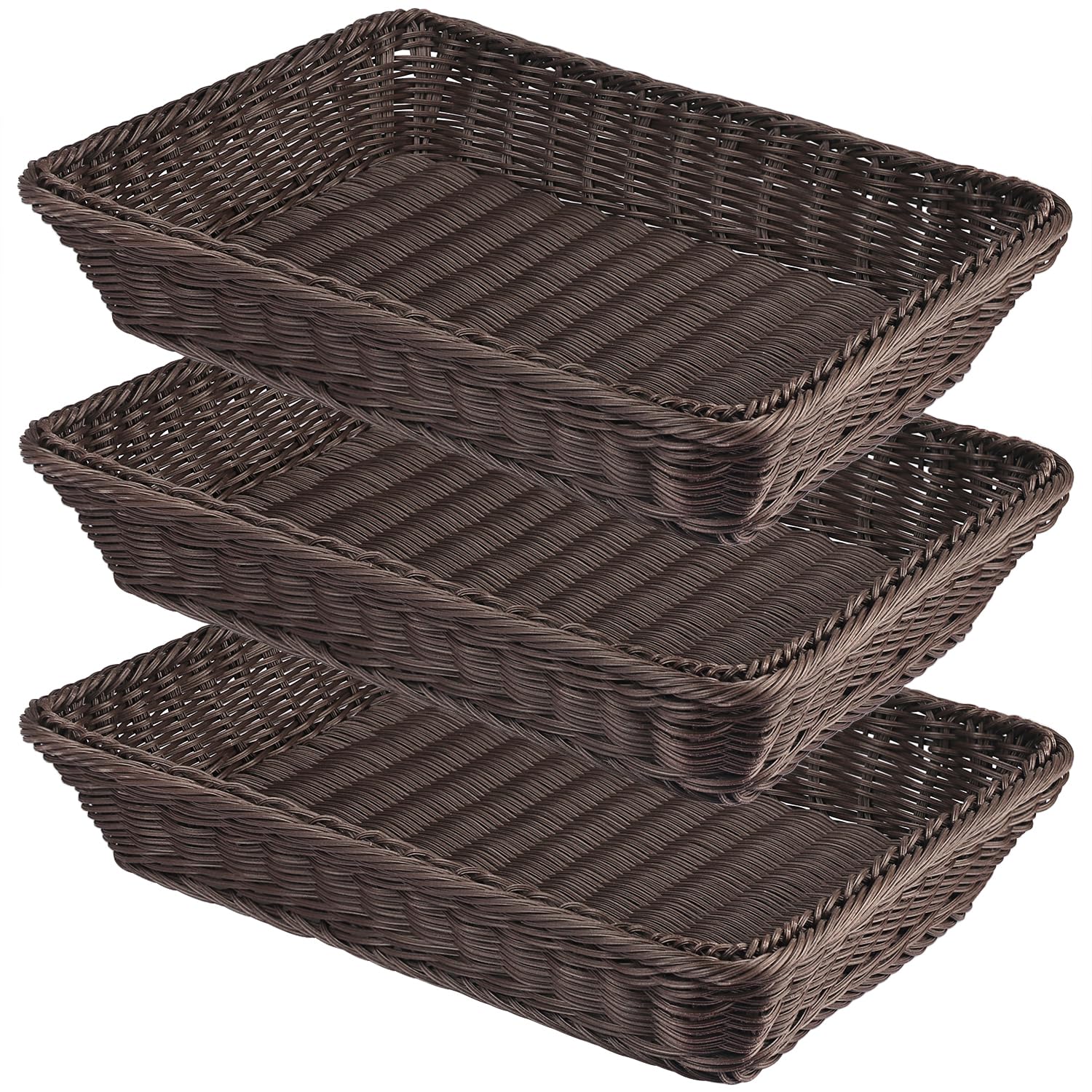 Amazon.com: 3 PCS 16 Inch Wicker Bread Basket, Woven Serving Basket ...