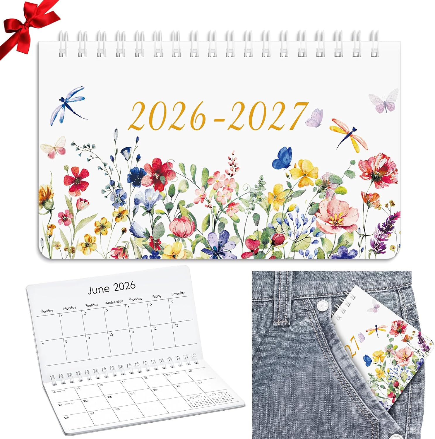 Amazon.com : ReliThick 2026-2027 Spiral Pocket Calendar for Purse Small ...