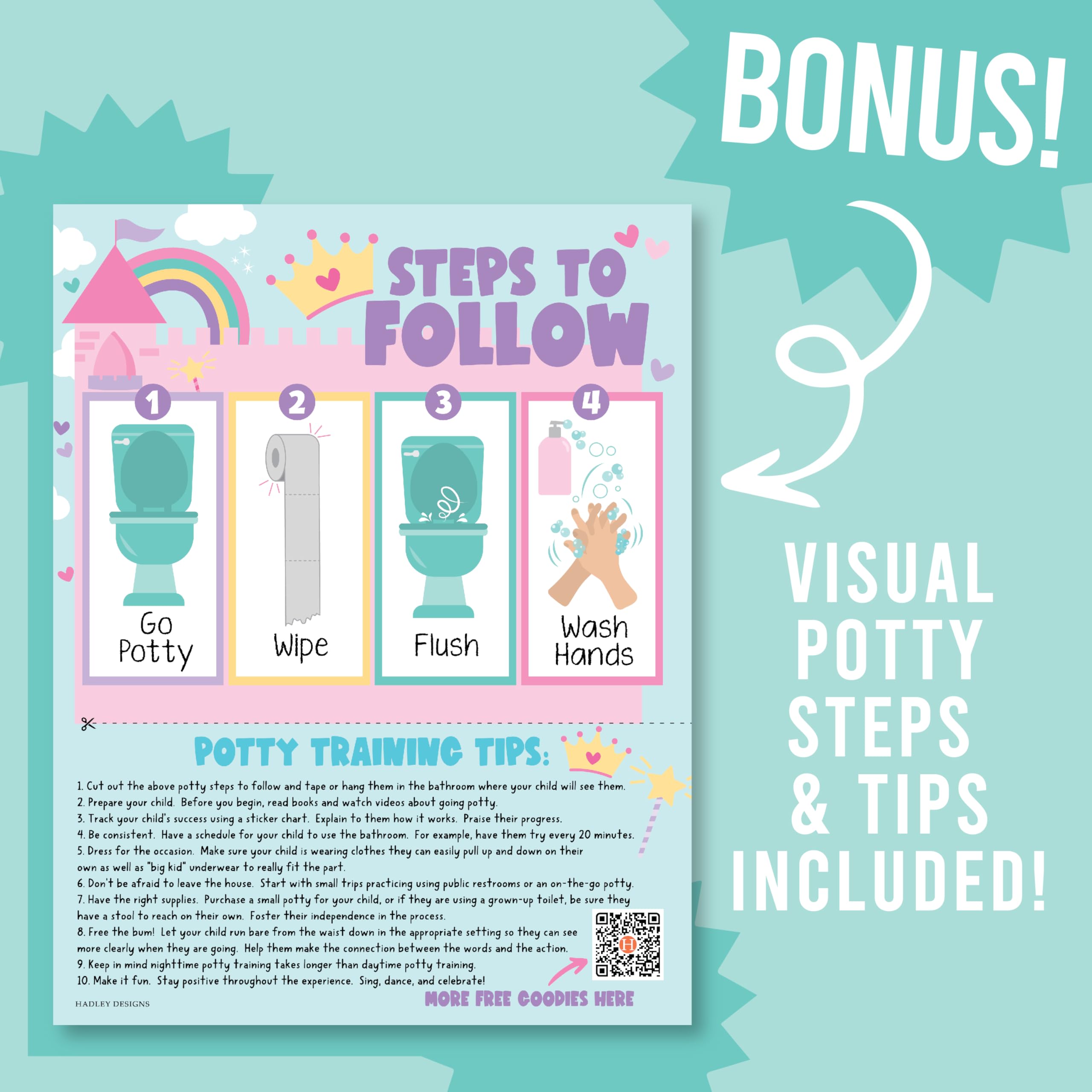 Snapklik.com : Princess Potty Training Chart For Toddler Girl - Potty ...