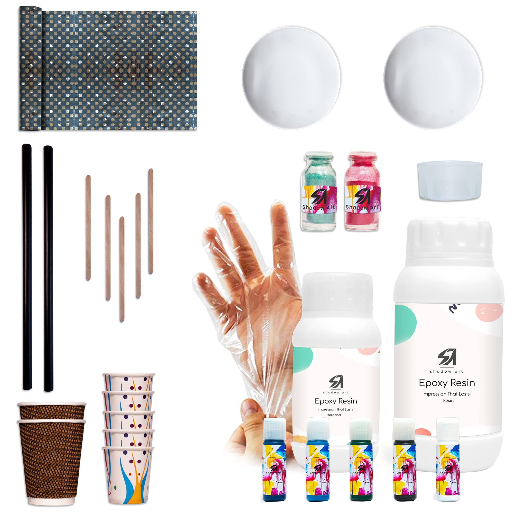 Shadow Art Epoxy Resin Art Kit 400g With Silicone Coater | Desertcart GB