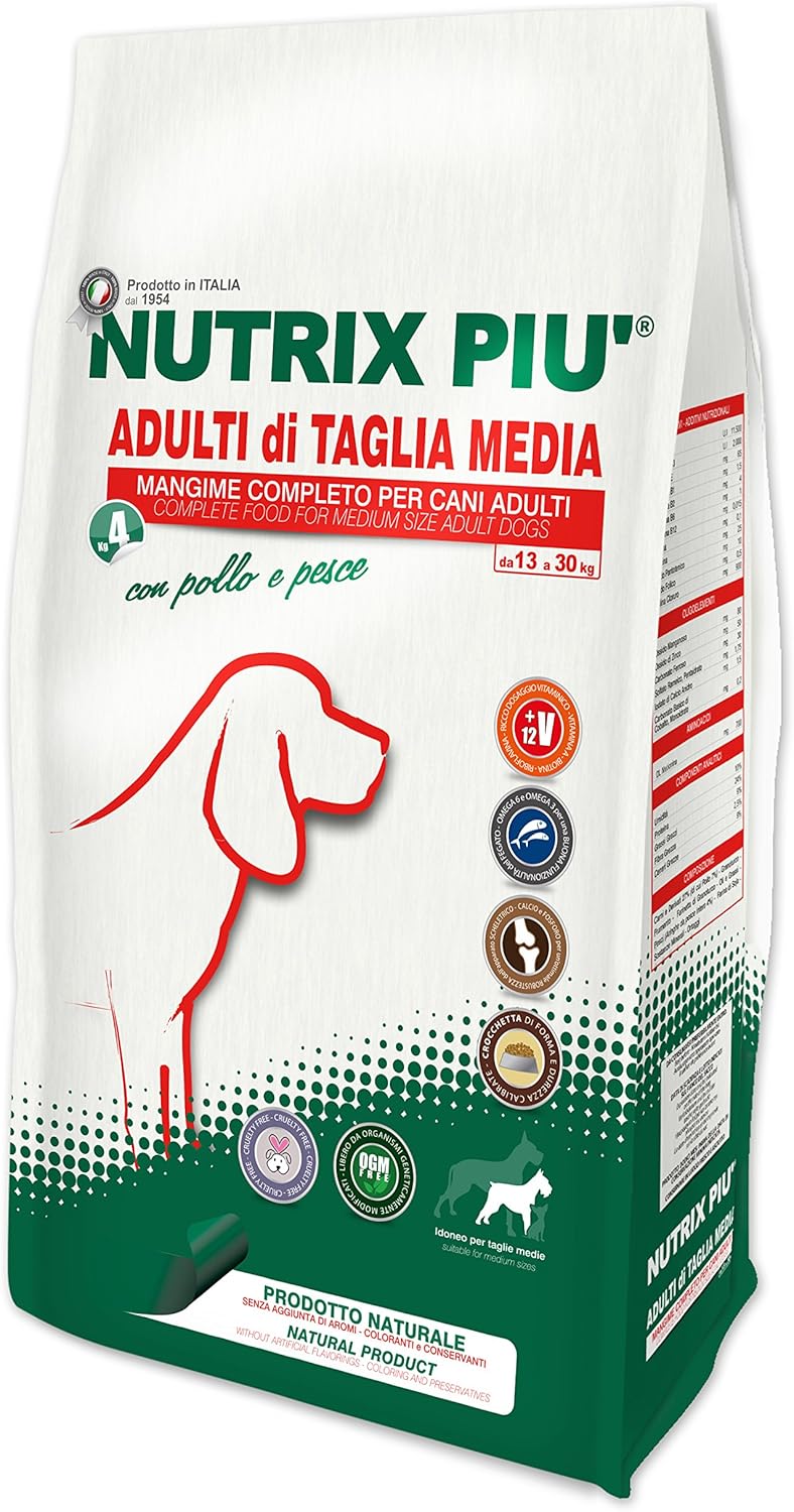 Nutrix Più Trockene Kroketten mittlere Größe - 4000 g : Amazon.de: Haustier