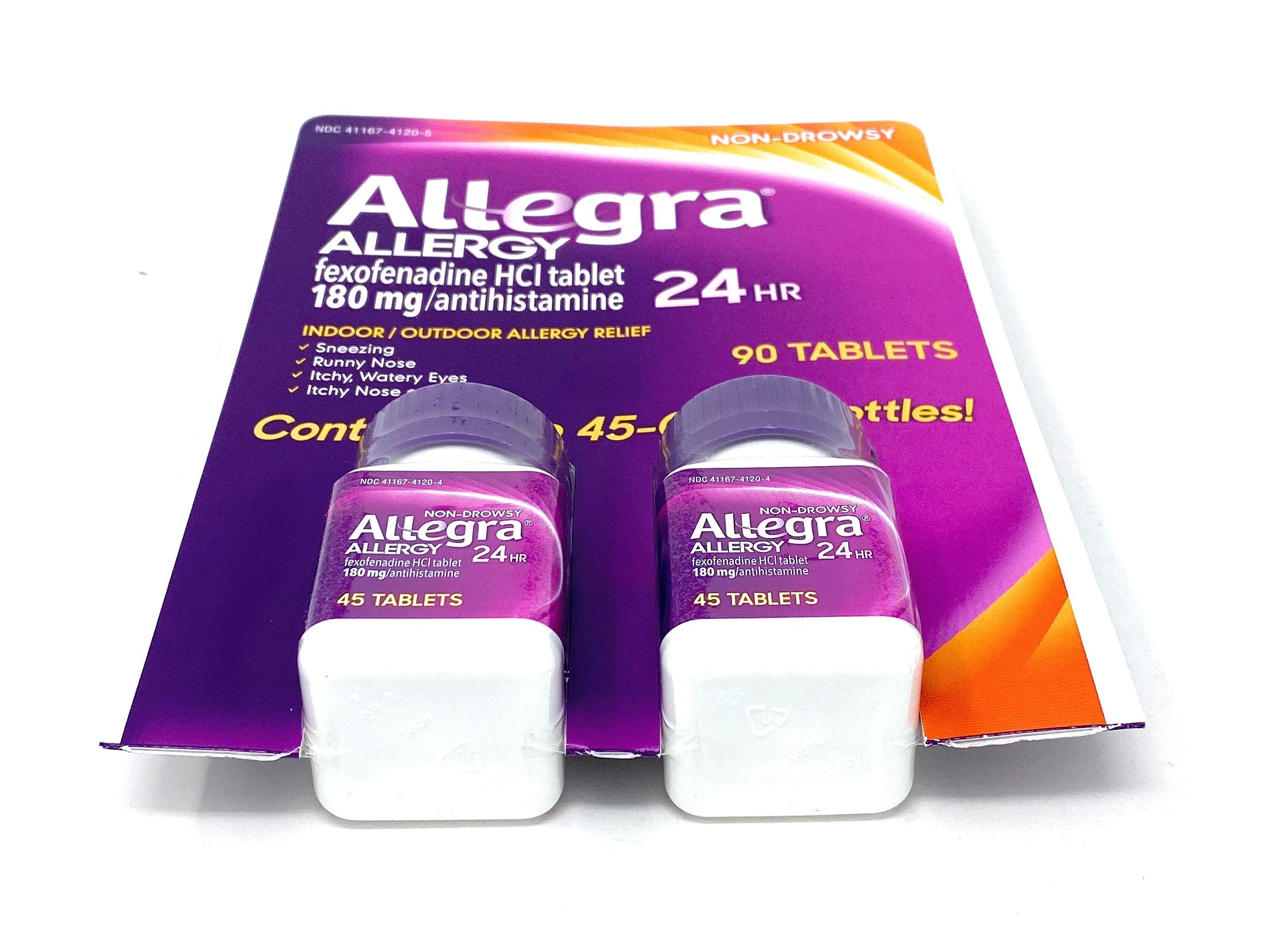 Allegra Adult 24 Hour Complete Allergy Relief Tablets, 180Mg, Multipack ...