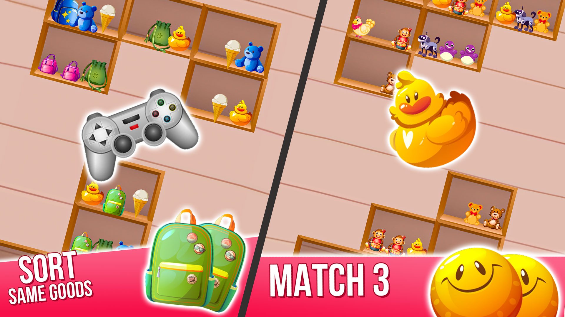 Goods Sort! Triple Goods Sorting 3D Master Organizing Toys Puzzle Mania ...