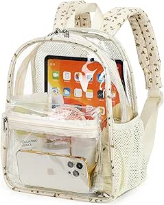Amazon.com | Clear Mini Backpack Stadium Approved 12x12x6 Small ...