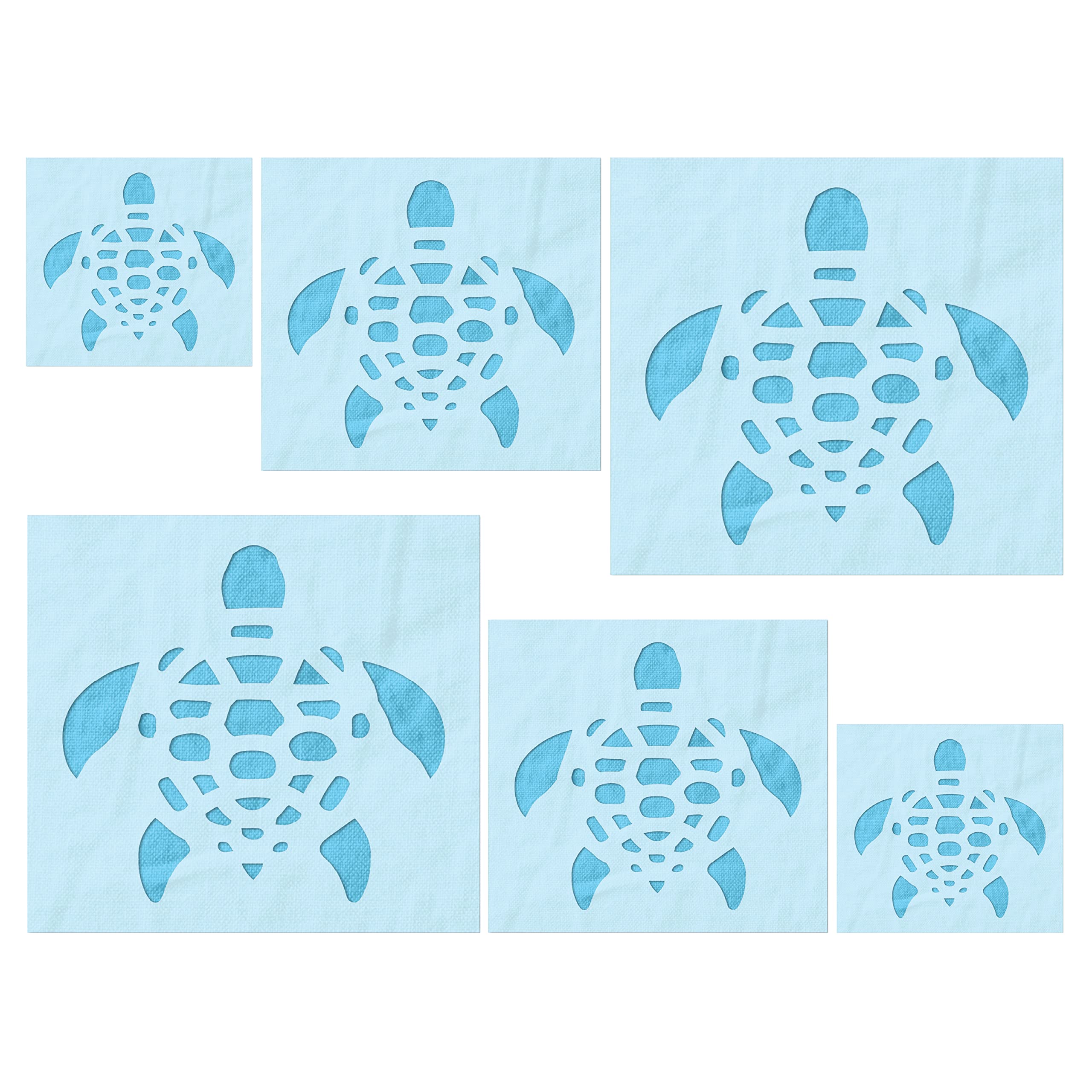 Simple Sea Turtle Stencil