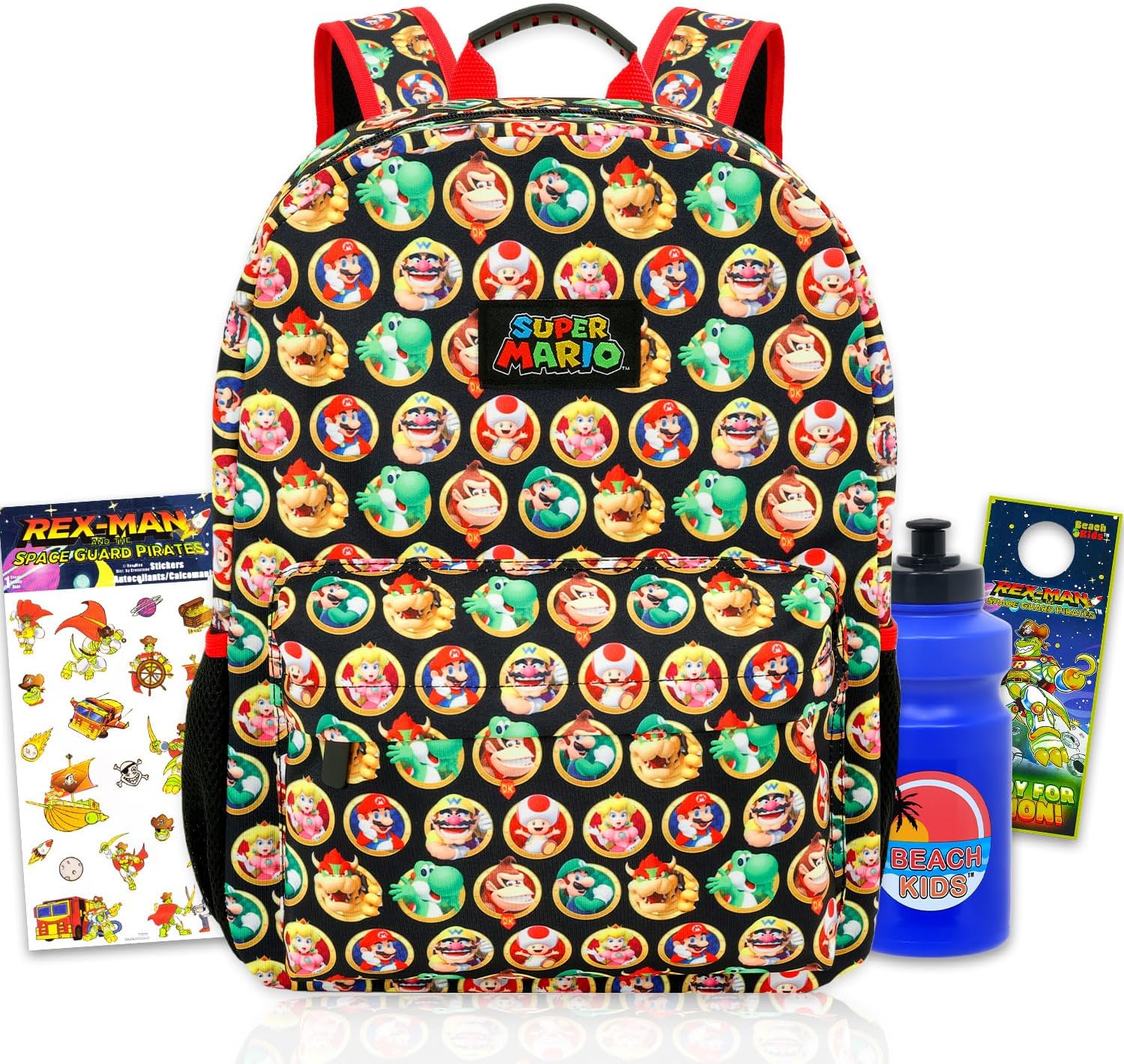 Amazon.com | Mario Backpack for Boys Set - Bundle with 16" School Bag ...