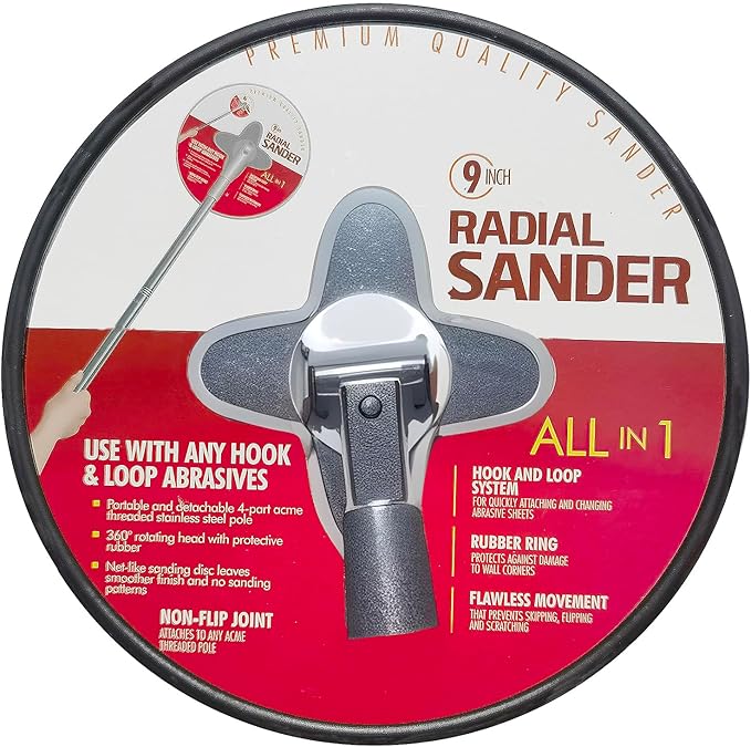 9 Inch Radial Hand Sander - Premium Wall Cleaning and Polishing Tool ...