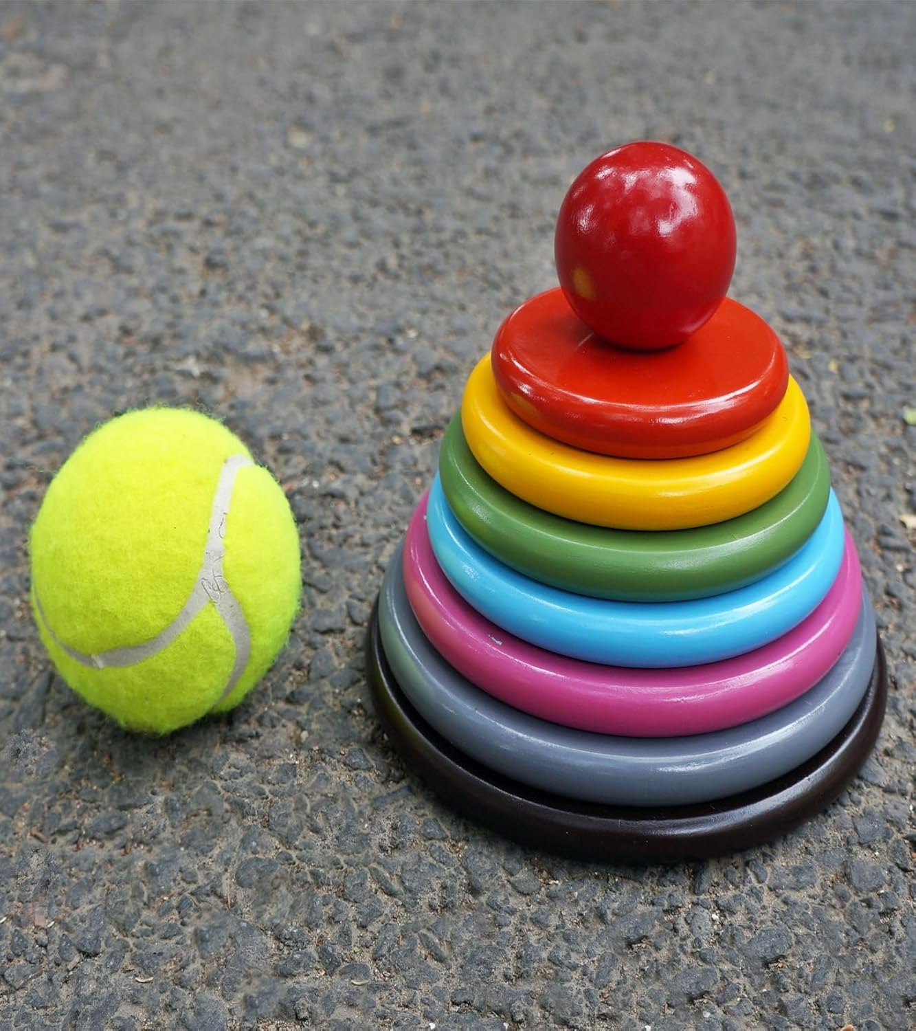 Buy MUREN® 2 in 1 Wooden Game, Seven Stone Lagori Pitthu Wooden Game ...