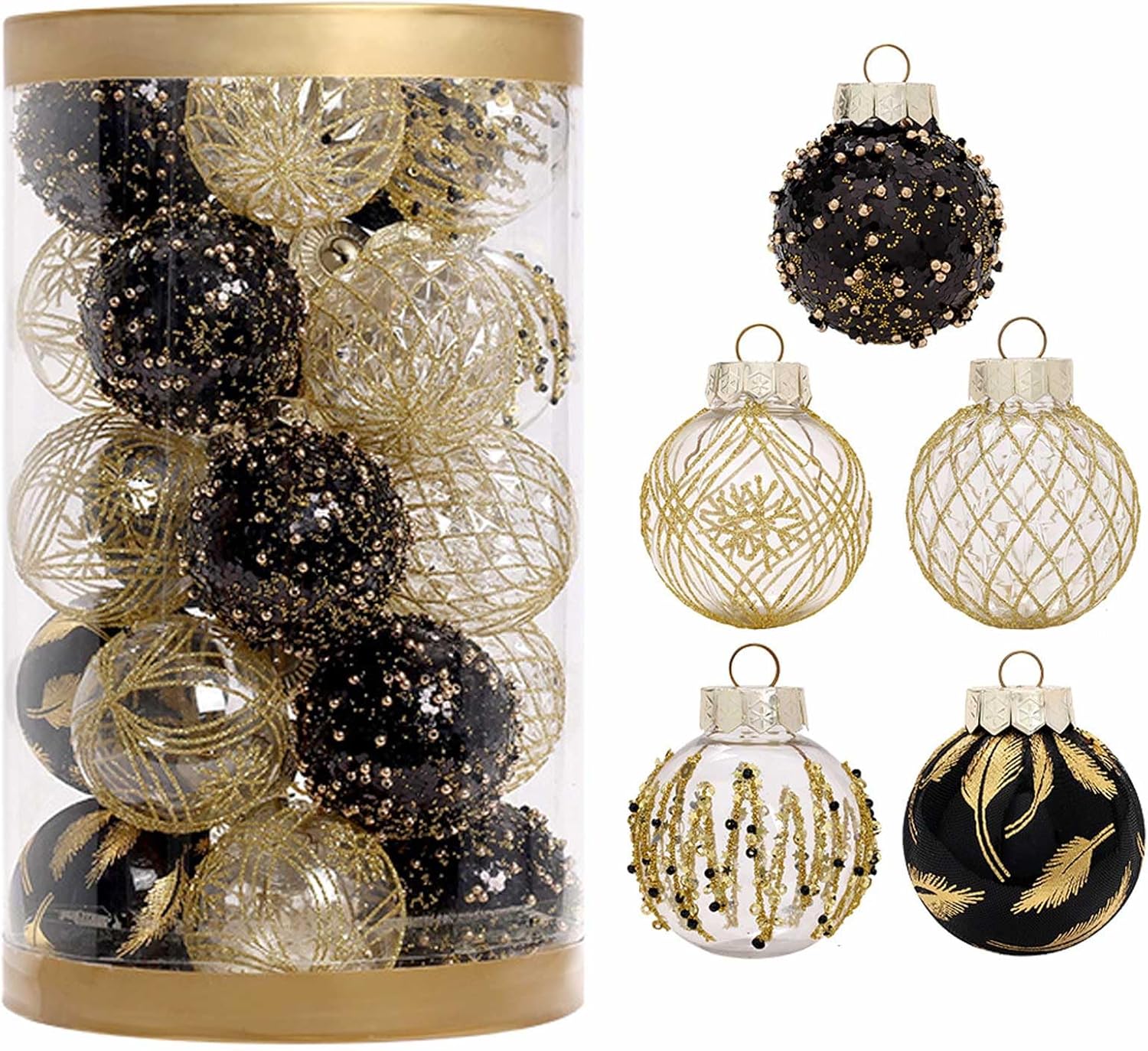 Amazon.com: 2.36"/60mm Christmas Ornaments Set, 25PCS Shatterproof ...