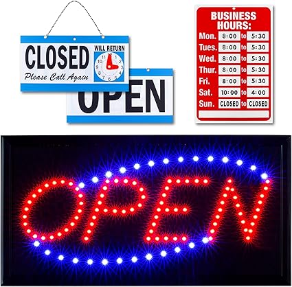 Amazon.com : Ultima LED Neon Open Sign for Business: Horizontal LED ...