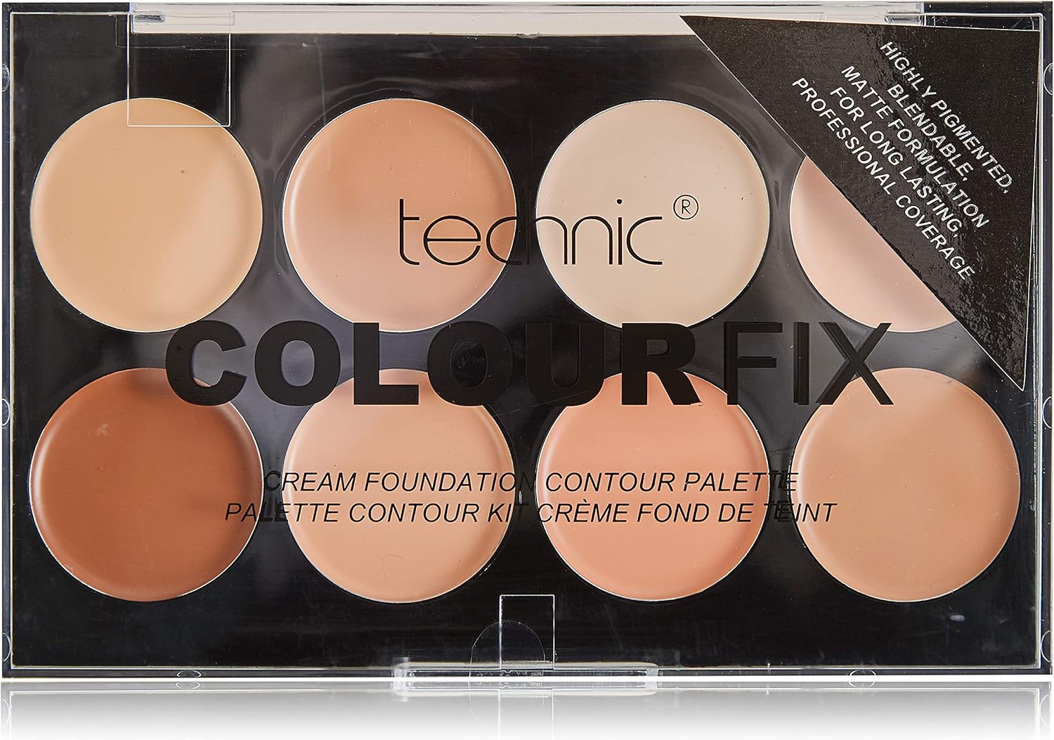Technic Colour Fix Cream 8 Colour Foundation Contour Palette : Amazon ...