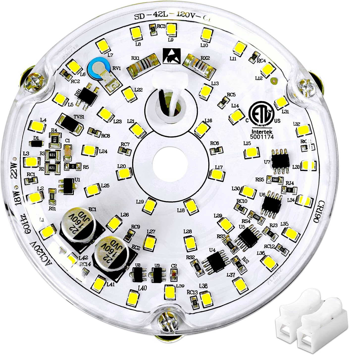 Amazon.com: XIXIX 3.93'' LED Ceiling Fan Light Retrofit Kit 120V 18W ...