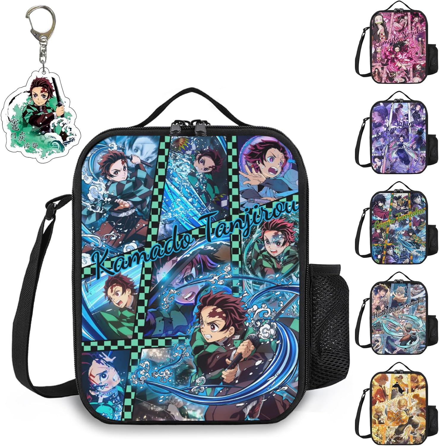 Amazon.com: ozsyhui Cute Anime Portable lunch bag with carrying strap ...