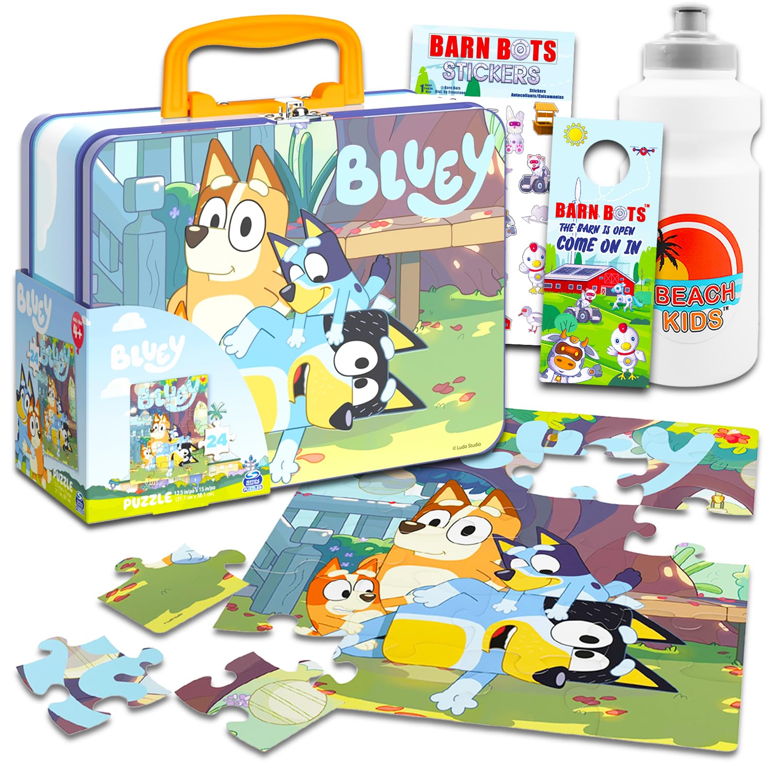 Buy Bluey Tin Lunch Box Puzzle Bundle - Bluey Lunchbox with Bluey ...