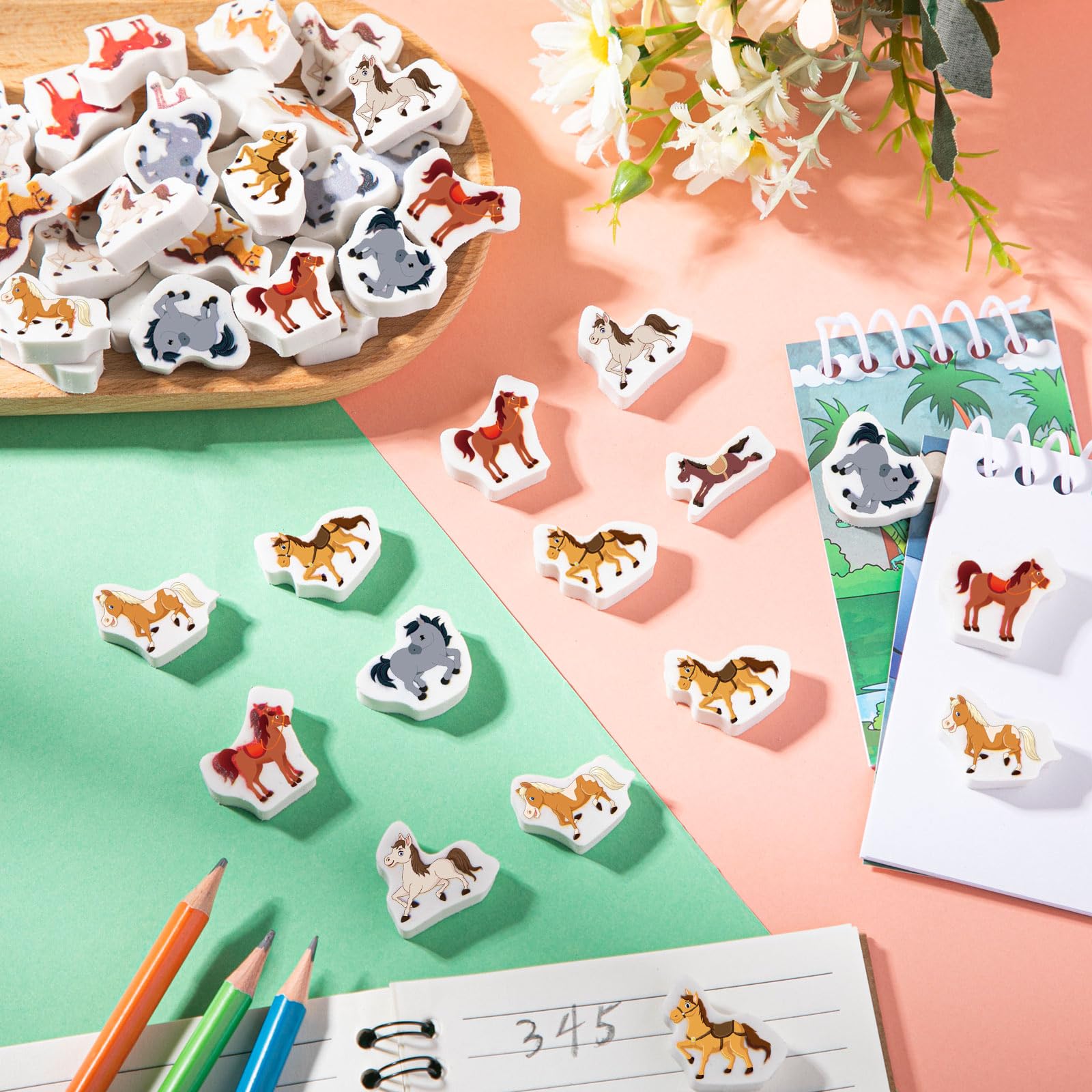 Snapklik.com : Chivao 72 Pcs Cute Horse Erasers Back To School Gifts ...