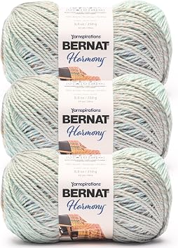 Amazon.com: Bernat Harmony Sunday Morning Yarn - 3 Pack of 250g/9oz ...