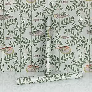 Hode Green Self Adhesive Wallpaper 44cmX300cm, Sticky Back Plastic ...