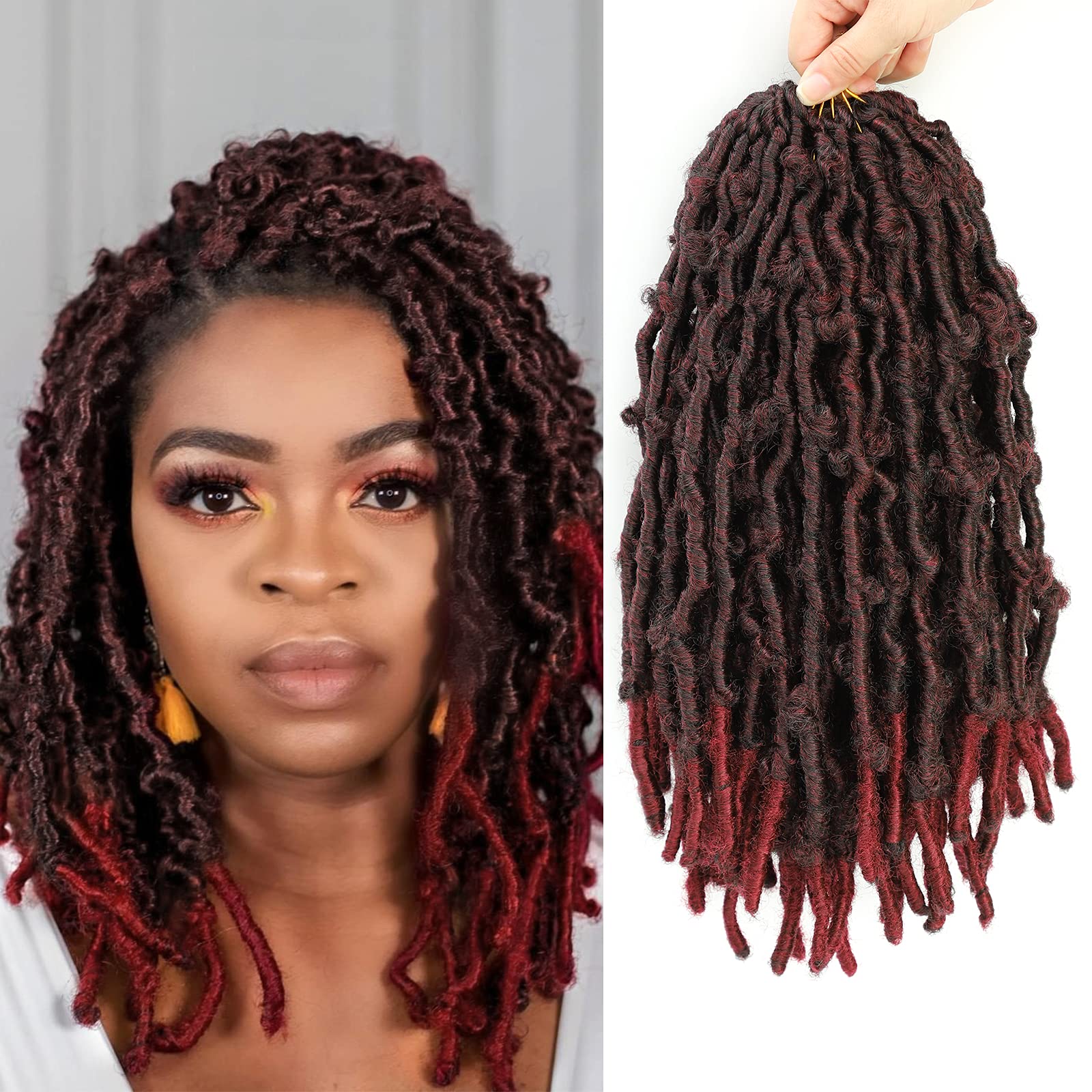 Buy Ombre Butterfly Locs Crochet Hair 7 Packs Pre Looped Distressed ...